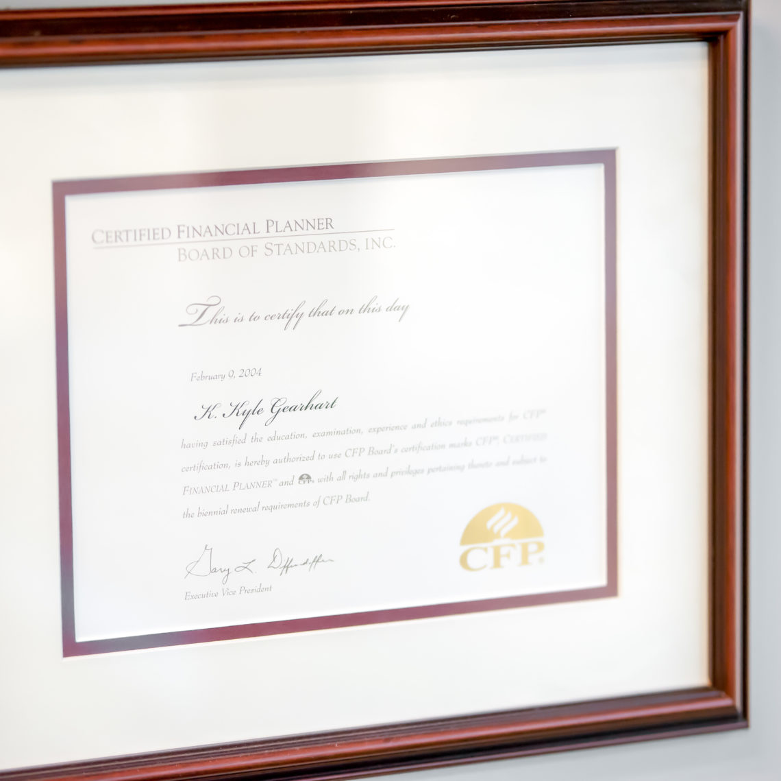 Why Work With a CFP? | gearhart-assoc.com